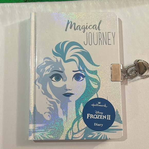 Disney | Office | Disney Frozen Ii Anna Elsa Iridescent Covered Diary W ...